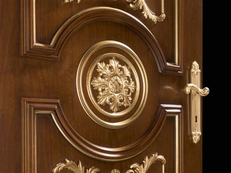 Classic Dark Wood Door With Gold Details Fmf Atelier