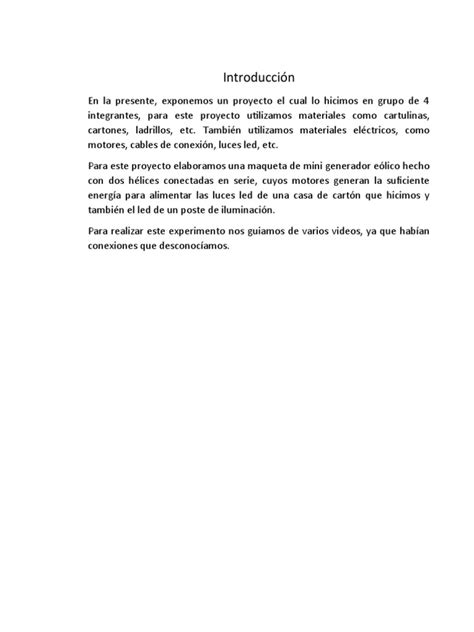Introduccion Del Proyecto Pdf