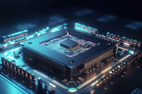 Premium Ai Image Quantum Processor On Circuit Board Generative Ai