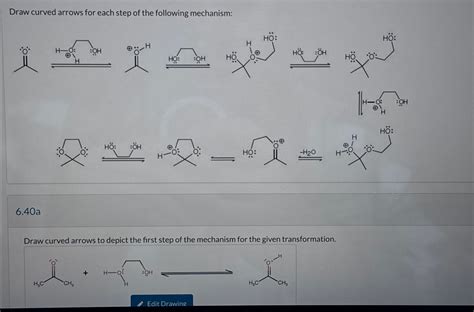 Solved Draw Curved Arrows For Each Step Of The Following