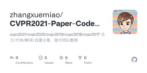 Github Zhangxuemiaocvpr2021 Paper Code Interpretation Cvpr2021cvpr2020cvpr2019cvpr2018
