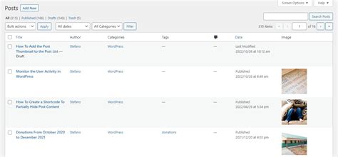 How To Add The Post Thumbnail To The Wordpress Post List