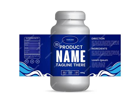 Premium Vector Supplement Vector Label Design Template