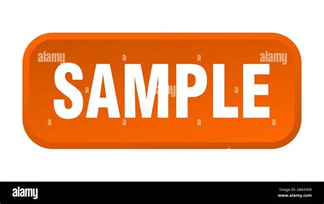 Sample Button Sample Square 3d Push Button Stock Vector Image And Art