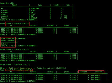 Tdengine 3010 Select From Subtable Not Return Tag Field Value