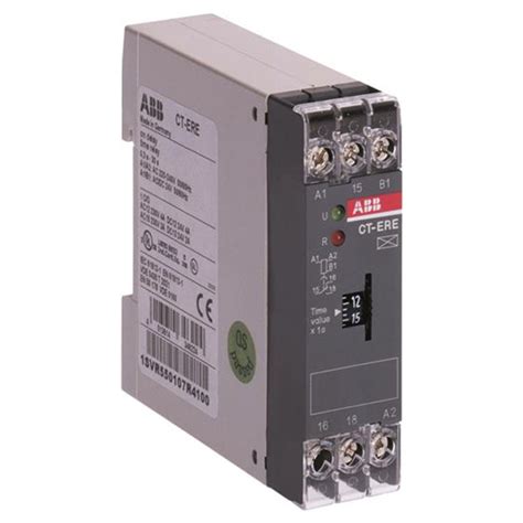 Реле времени ABB CT-ERE (задержка на включ.) 24В AC/DC, 220-240В AC ...