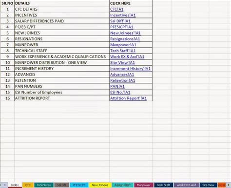 HR MIS Report Format Free Download