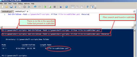 powershell with filesystem find file
