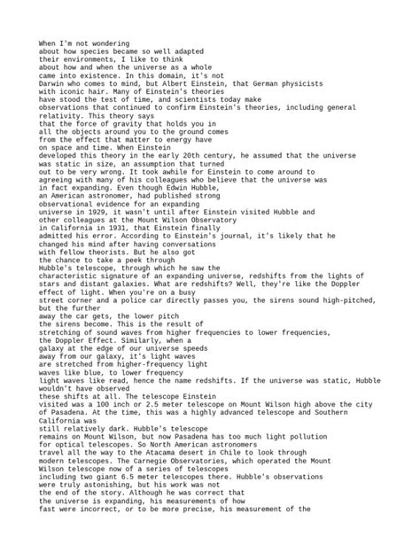 Lectures Script Psychology P 3 Pdf Hubble Space Telescope Redshift