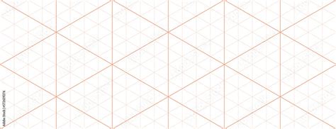 Orange Isometric Grid Graph Paper Background Seamless Pattern Guide