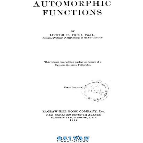 خرید و قیمت دانلود کتاب Automorphic Functions 1st Edition ترب