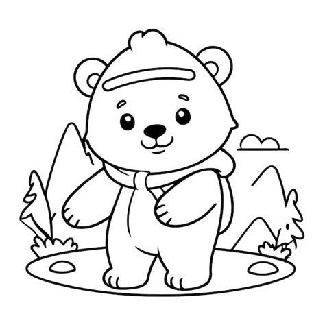 곰 색칠 공부 페이지 귀엽다 이미지 Freepik에서 무료 다운로드