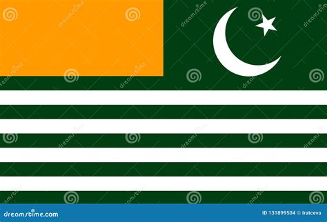 Azad Jammu And Kashmir Flag Waving Vector Illustration On White