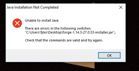 Java Installation Not Completed Support Bug Reports Forge Forums