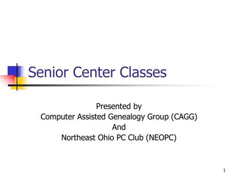 Ppt Senior Center Classes Powerpoint Presentation Free Download Id