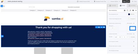 Základní rádce pro Drag Drop editor Samba ai