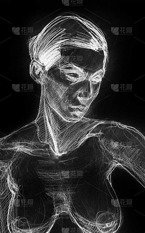 人物铅笔画插图素描