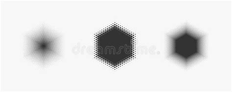 hexagonal halftone pattern stock illustration illustration of frame grain 334316571