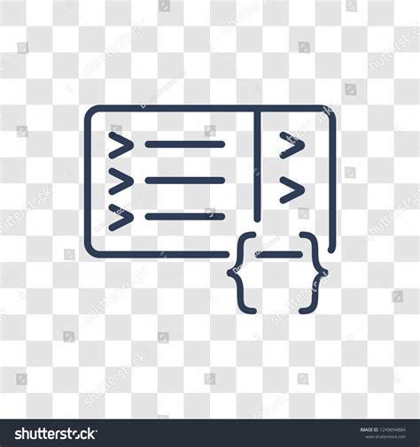 Code Terminal Icon Trendy Linear Code Stock Vector Royalty Free