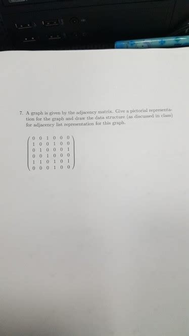 Solved Graph Is Given By The Adjacency Matrix Give A