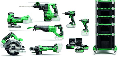 Hikoki Kc18h7b Mva3 18v Cordless Machine Set 7 Piece In Hsc Cases With Trolley 3x Multivolt 5