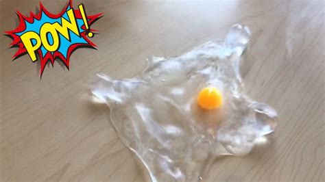 Gema De Ovo Amoeba Slime Geleca Ensaio De Câmera Lenta Slow Motion Youtube