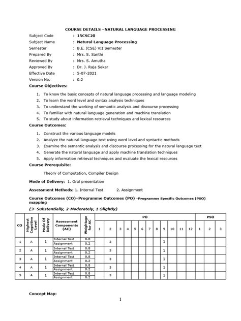 21uad704 Natural Language Processing Pdf Parsing Phrase