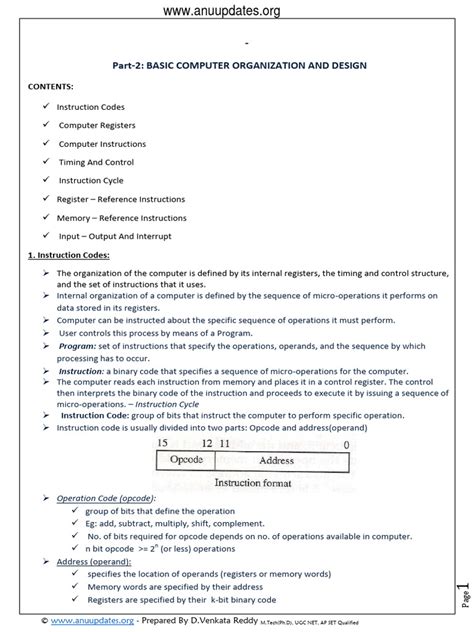 Basic Computer Organization And Design Pdf Inputoutput Bit