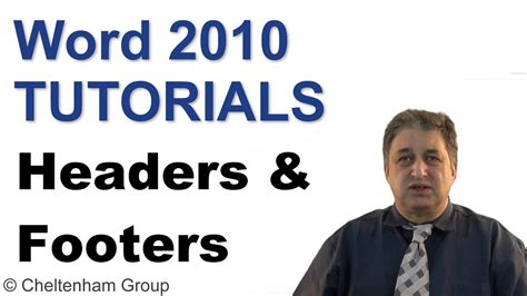 Word 2010 Tutorial Headers And Footers Full Course Youtube