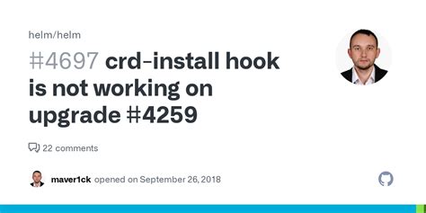 crd install hook is not working on upgrade 4259 · issue 4697 · helm helm · github