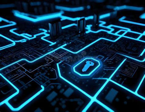 Glowing Blue Digital Key On Circuit Board Importance Of Cybersecurity In Digital Age Secure