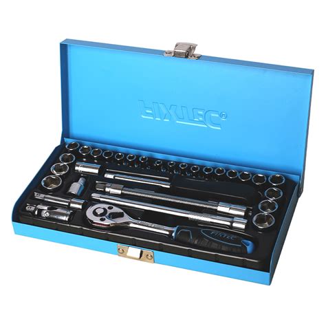 Fixtec Socket Ratchet Wrench Set PCS Socket Set S M Combination Auto Repair Hand Tools