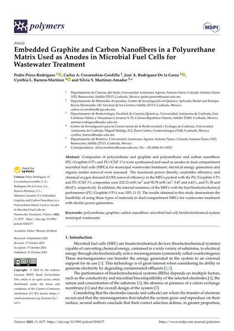 Pdf Embedded Graphite And Carbon Nanofibers In A Polyurethane Matrix Used As Anodes In