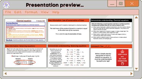 Chemical Equations Teaching Resources