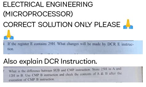 solved electrical engineering microprocessor correct