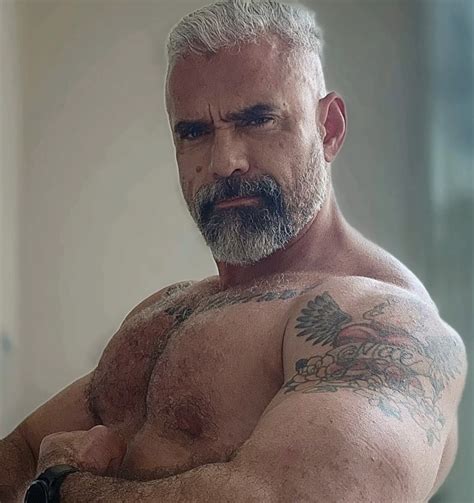 Hot Bearded Sexy Muscle Silver Daddies On Tumblr