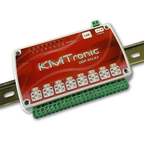 UDP LAN Ethernet IP Eight Channels Relay Controller With Clips For DIN Mount Rail