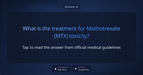 What Is The Treatment For Methotrexate Mtx Toxicity