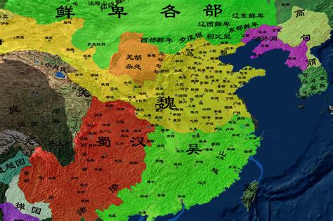 求一个三国时期地形图