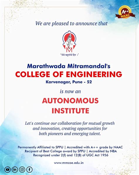 Mmcoe Autonomousstatus Engineeringeducation Innovation Marathwada