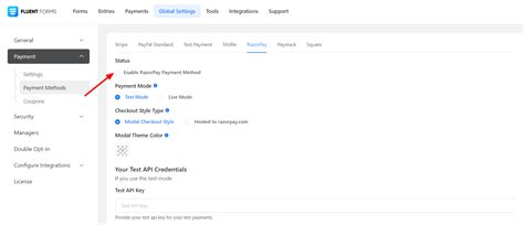 how to integrate razorpay with fluent forms wp manage ninja