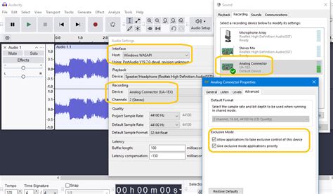 Windows Wasapi Exclusive Mode And Recording Audacity 3 Help Forum