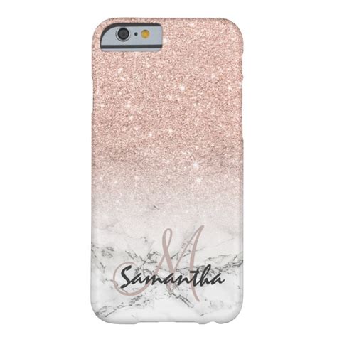 25 Off On Custom Faux Rose Pink Glitter Ombre White Marble Barely There Iphone 6 Case • Case Plus