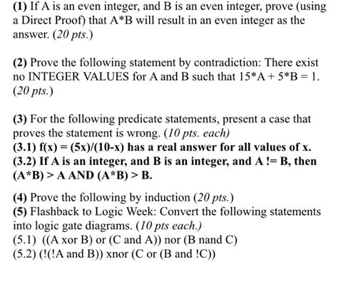 Solved 1 If A Is An Even Integer And B Is An Even