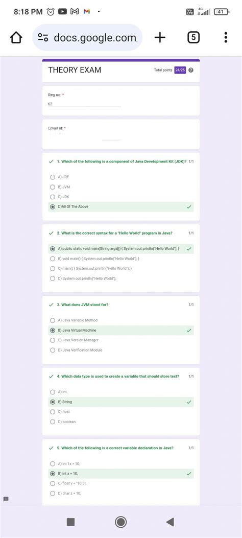 Sasirekha R On Linkedin Javaprogramming Theoryexam Learningjourney