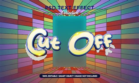 Premium Psd Cut Off 3d Text Effect Template