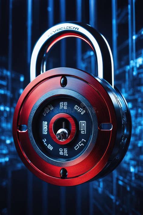 The Concept Of Cybersecurity Padlock On The Background Of The Server Room Generated By Ai