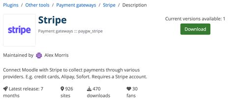lms tutorials adding the stripe payment method to moodle