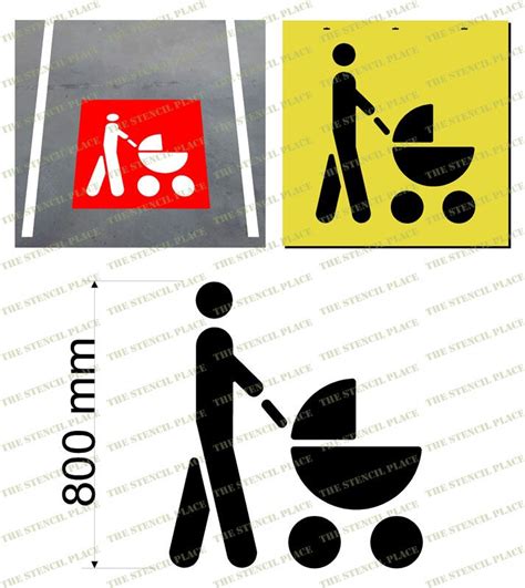 Warehouse And Safety 1200mm Pedestrian Stencil 1 5mm