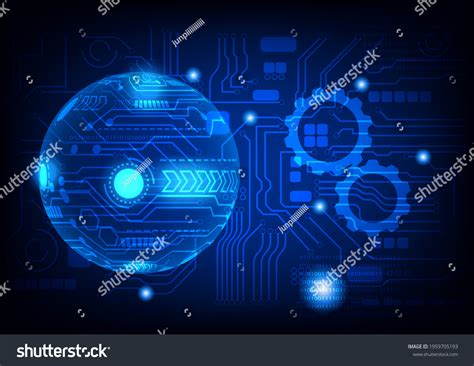 graphics design illustration digital circuit binary stock vector